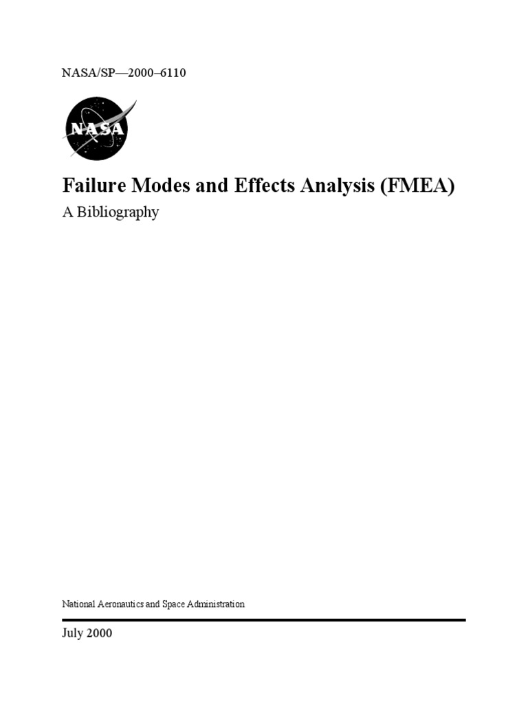 Failure Modes and Effects Analysis (FMEA) : A Bibliography | PDF ...