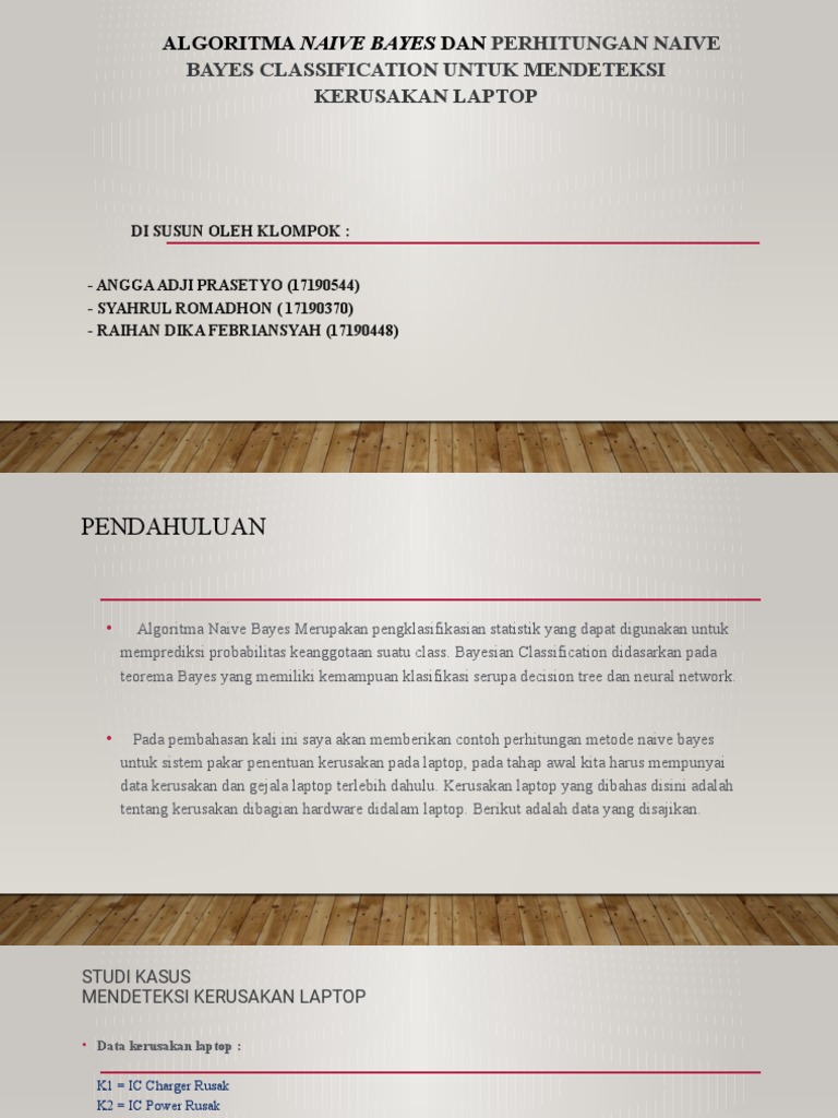 Algoritma Naive Bayes Dan Perhitungan Naive Bayes Classification | PDF