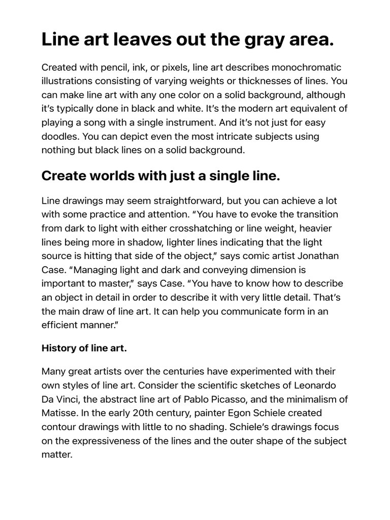 Mastering Line Art Techniques | PDF | Drawing | Vision