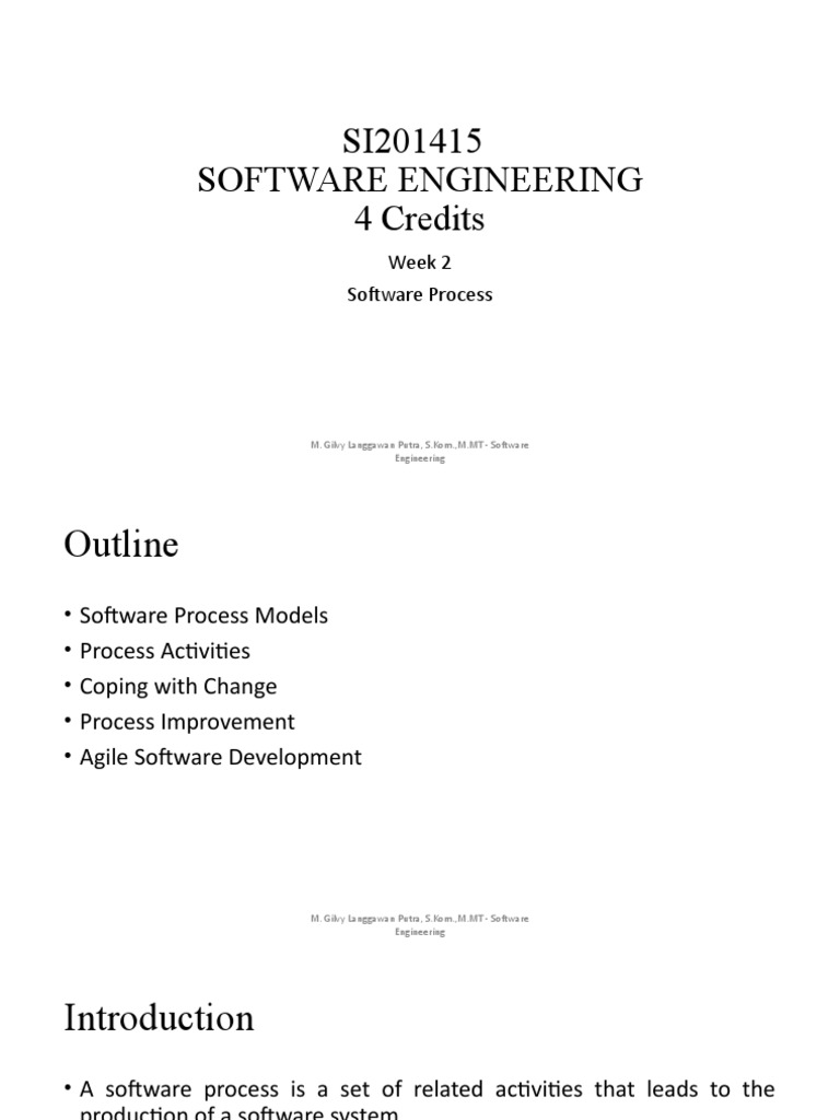Week 2 Software Process | PDF | Component Based Software Engineering ...