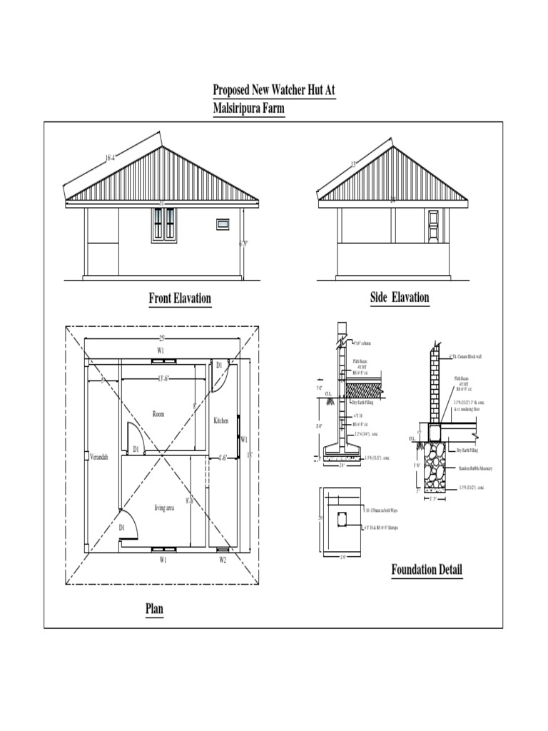 Watcher Hut Drawing | PDF | Architectural Design | Architecture