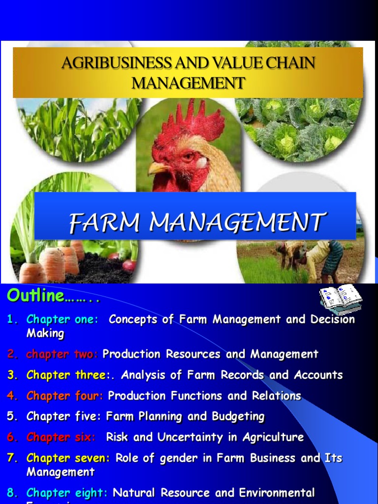 Farm Management Chap 1 | PDF | Economics | Agriculture