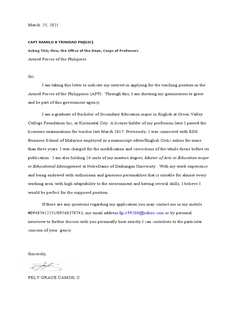 Afp-Letter of Intent | PDF