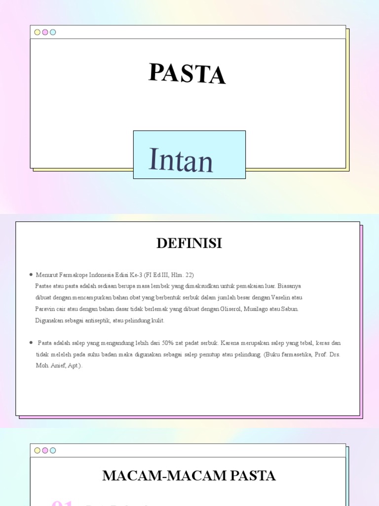 Pasta Obat | PDF