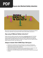 Contoh Safety Induction Di Perusahaan - Pusat Sertifikasi Praset | PDF