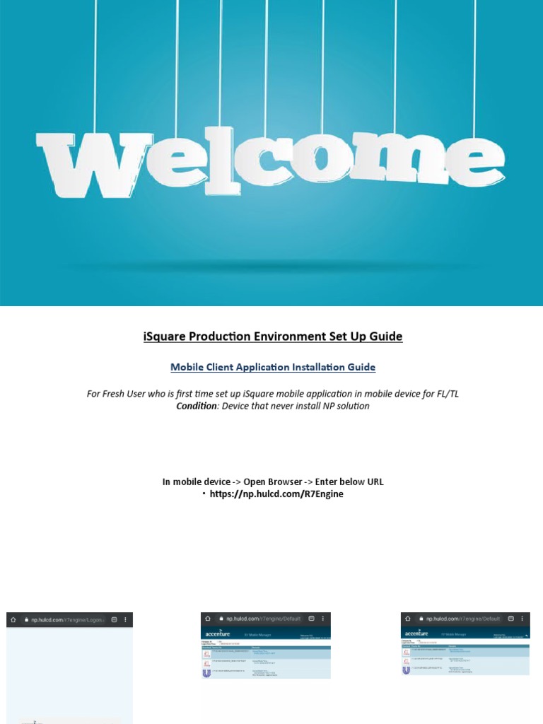 ISquare - Setup Guide For Fresh Users | PDF | Mobile App | Password