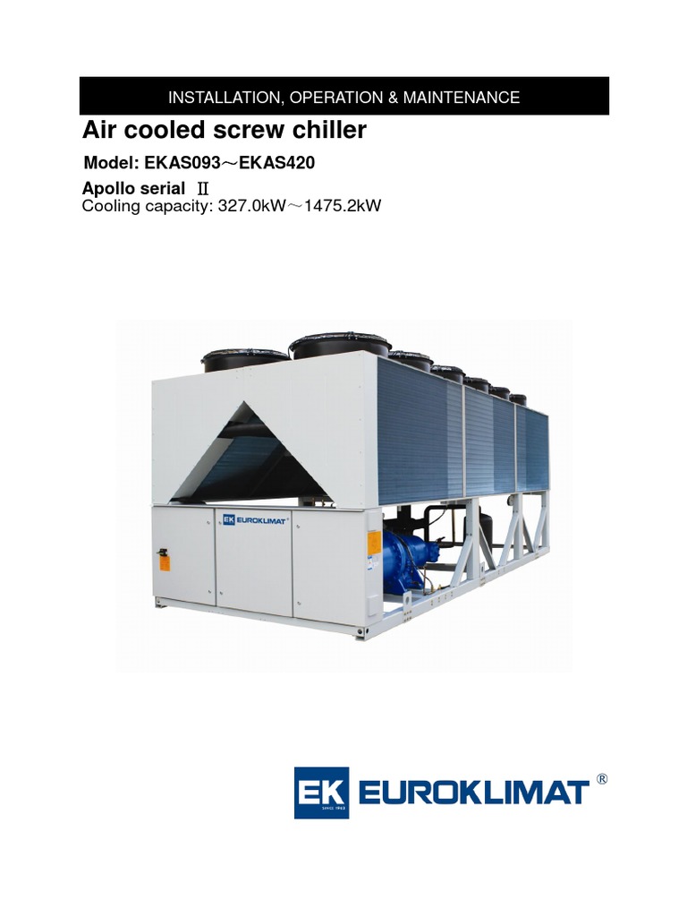Euroklimat Air Cooled Chiller Manual | PDF | Engineering Thermodynamics ...