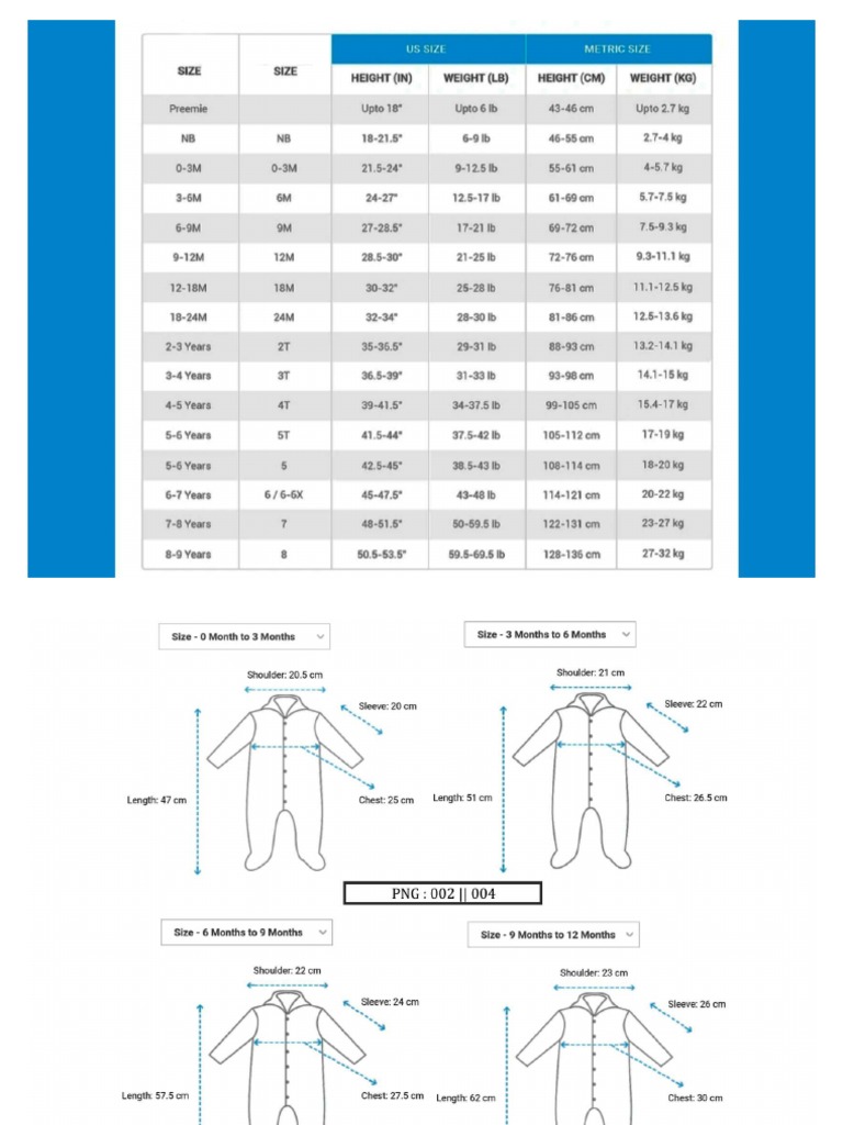 MEASUREMENT CHART For - Kids | PDF