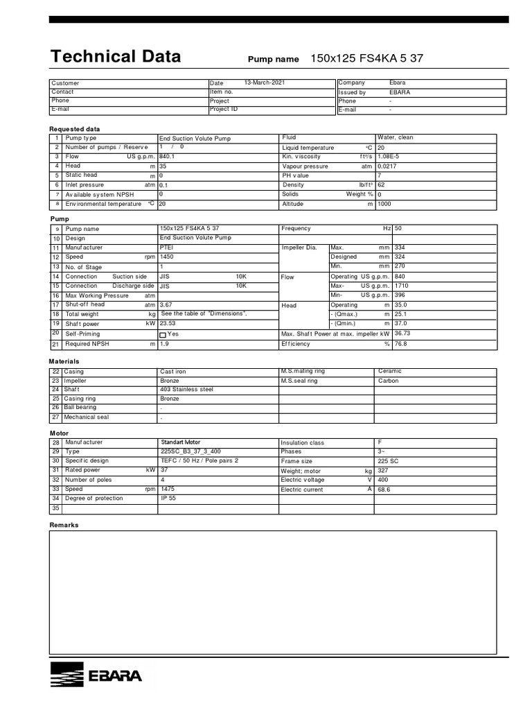 Ebara | PDF | Pump | Fluid Mechanics