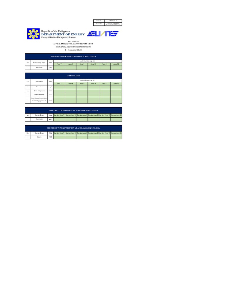 EEC Form 4A AEUR Commercial DEs | PDF | Sustainable Energy | Electricity