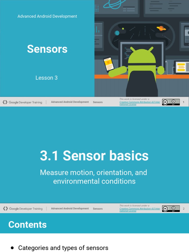 3.1 Sensor Basics | PDF | Accelerometer | Android (Operating System)