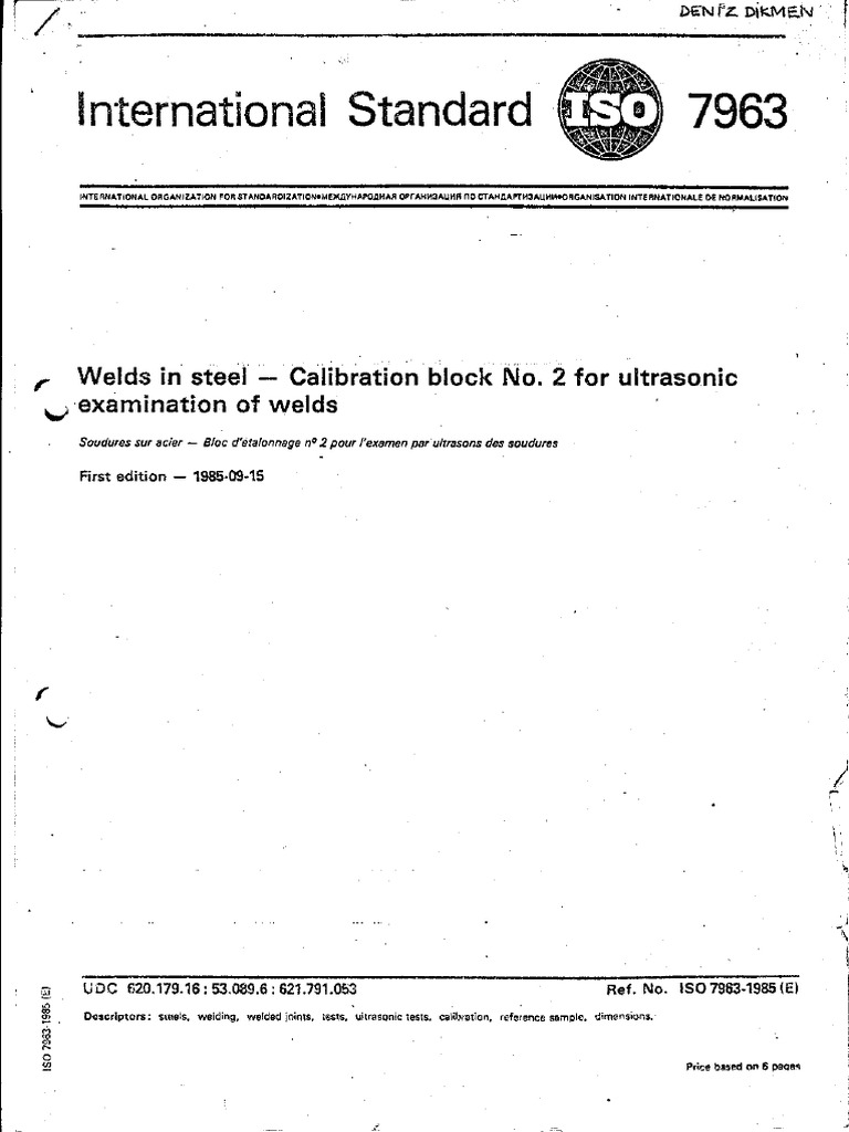 Iso 7963-85 | PDF