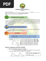 Detailed Lesson Plan in Mathematics 8: Triangle Congruence | PDF ...