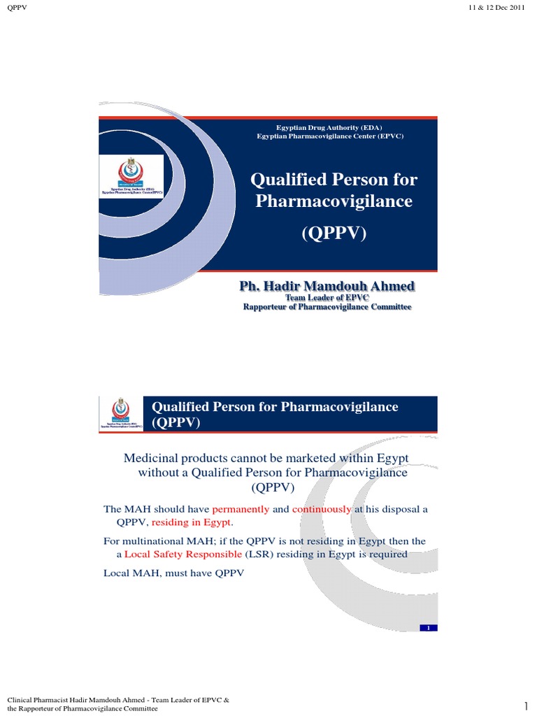 QPPV | PDF | Pharmacovigilance | Health Care