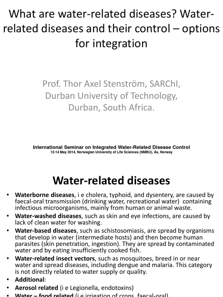What Are Water-Related Diseases? Water-Related Diseases and Their ...