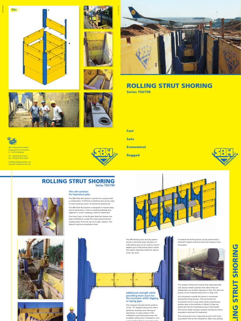 Rolling Strut Shoring: Series 750/790 | PDF | Civil Engineering ...
