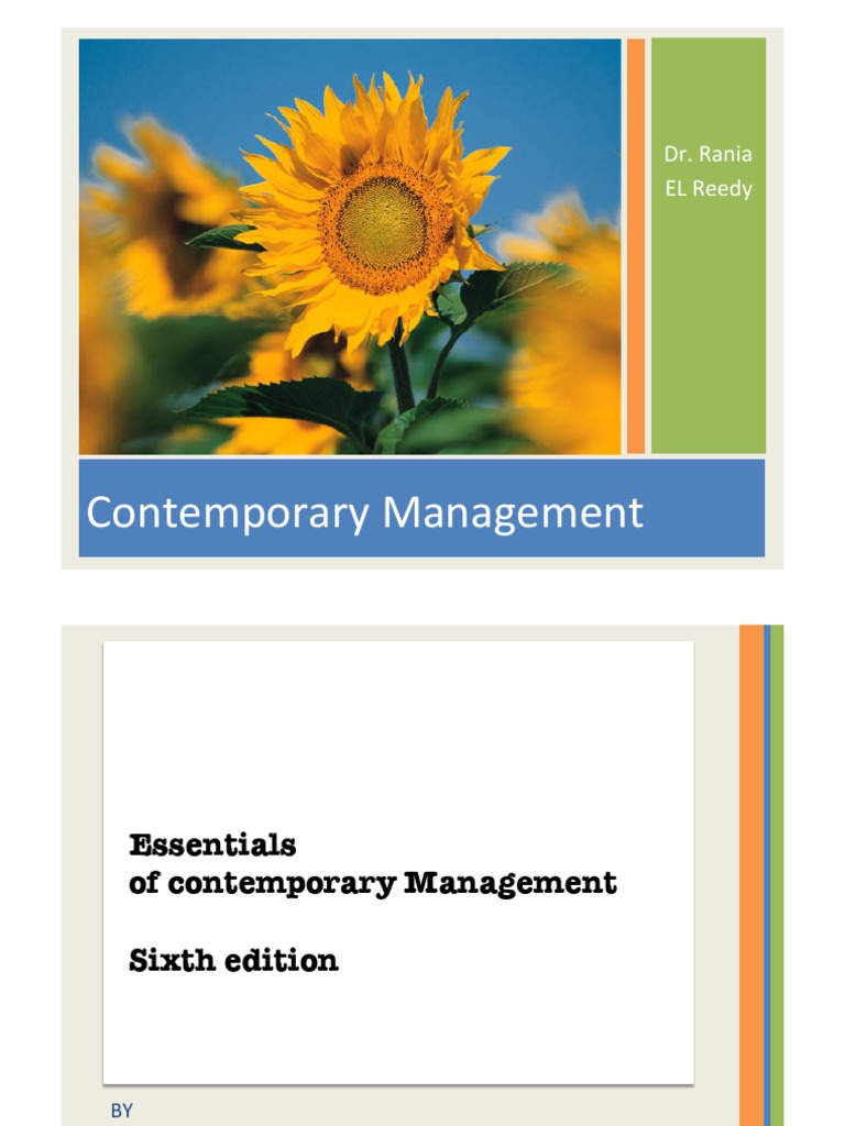 Contemporary Management - Chapter1 | PDF | Resource | Outsourcing