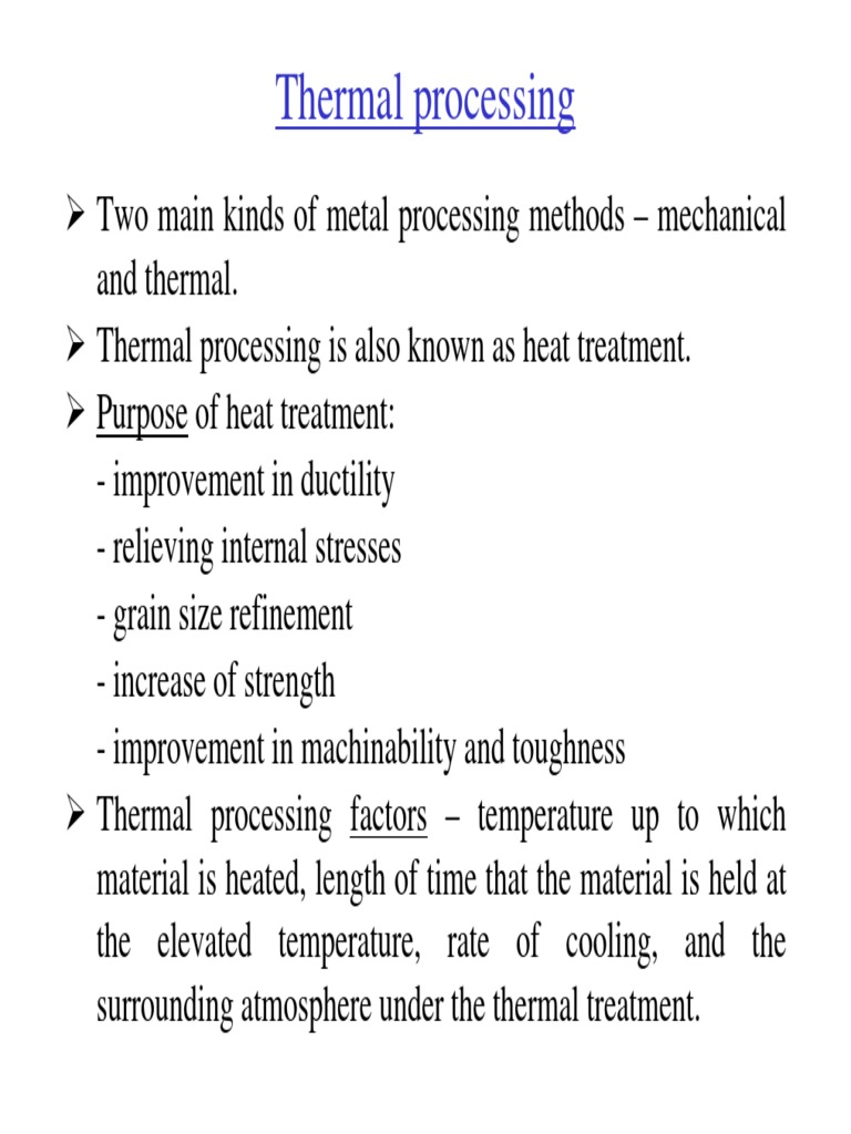 Heat Treatment Processes | PDF | Annealing (Metallurgy) | Heat Treating