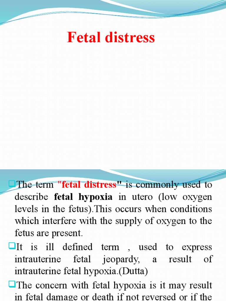 Fetal Distress | PDF | Fetus | Placenta