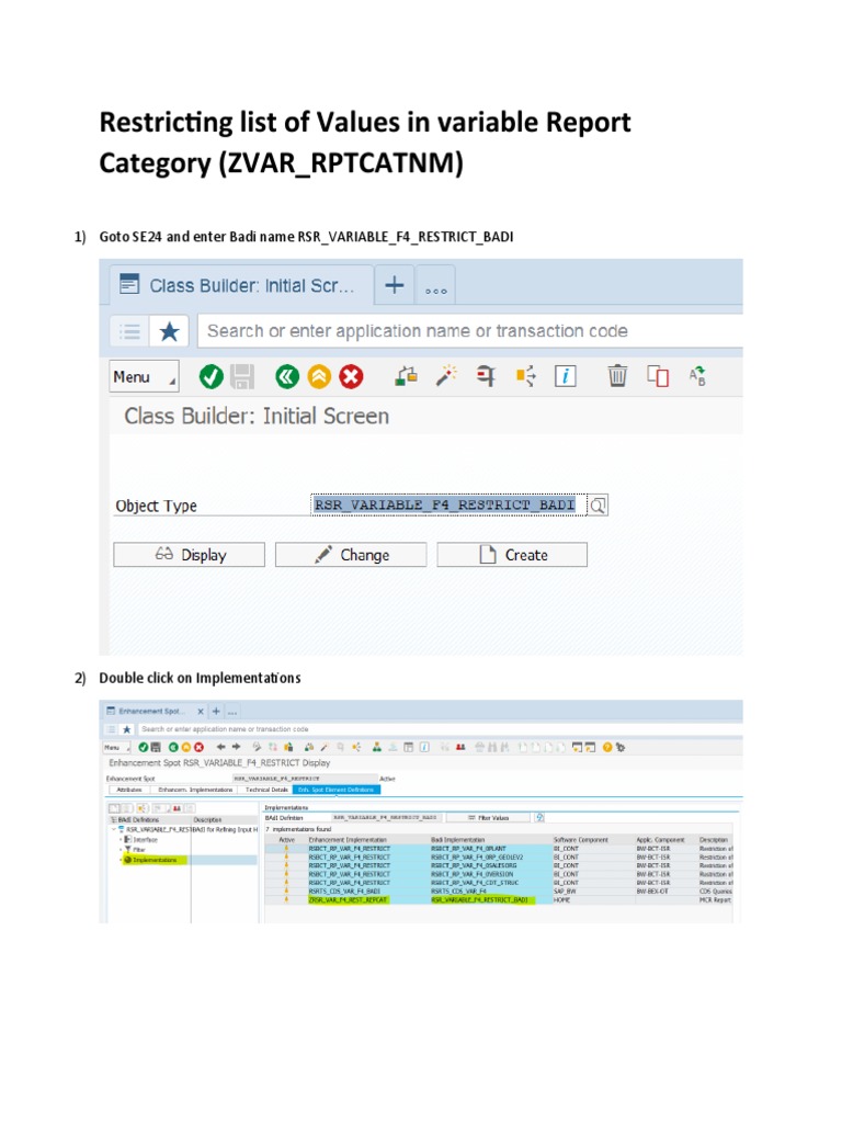 Restricting List of Values in Variable Report Category | PDF | Computer Programming | Software ...