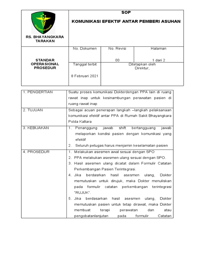 Sop Komunikasi Ppa | PDF