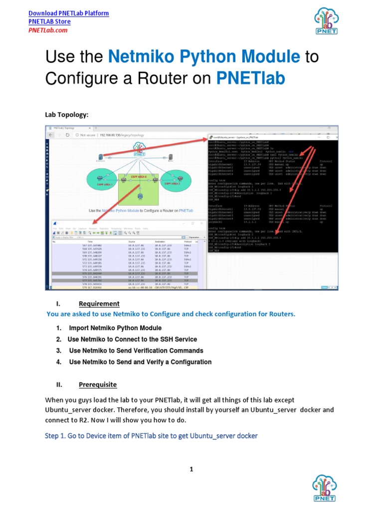 Use The Netmiko Python Module To Configure A Router Pdf Sudo Information Technology