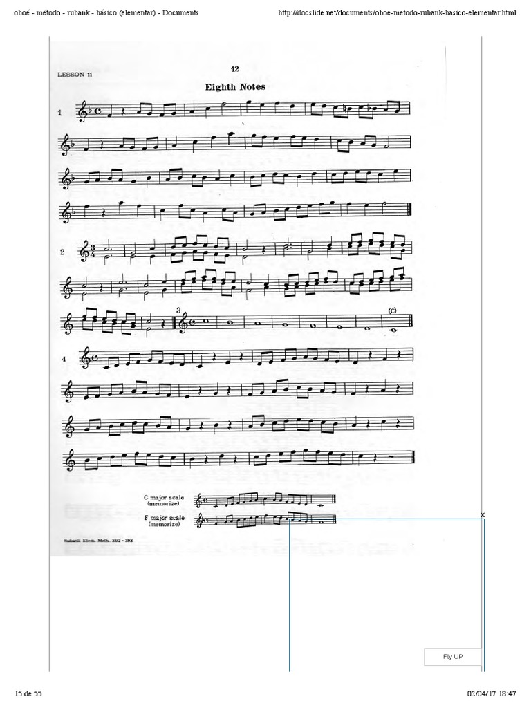Método Rubank para Oboe Básico | PDF | Ocio | Deportes