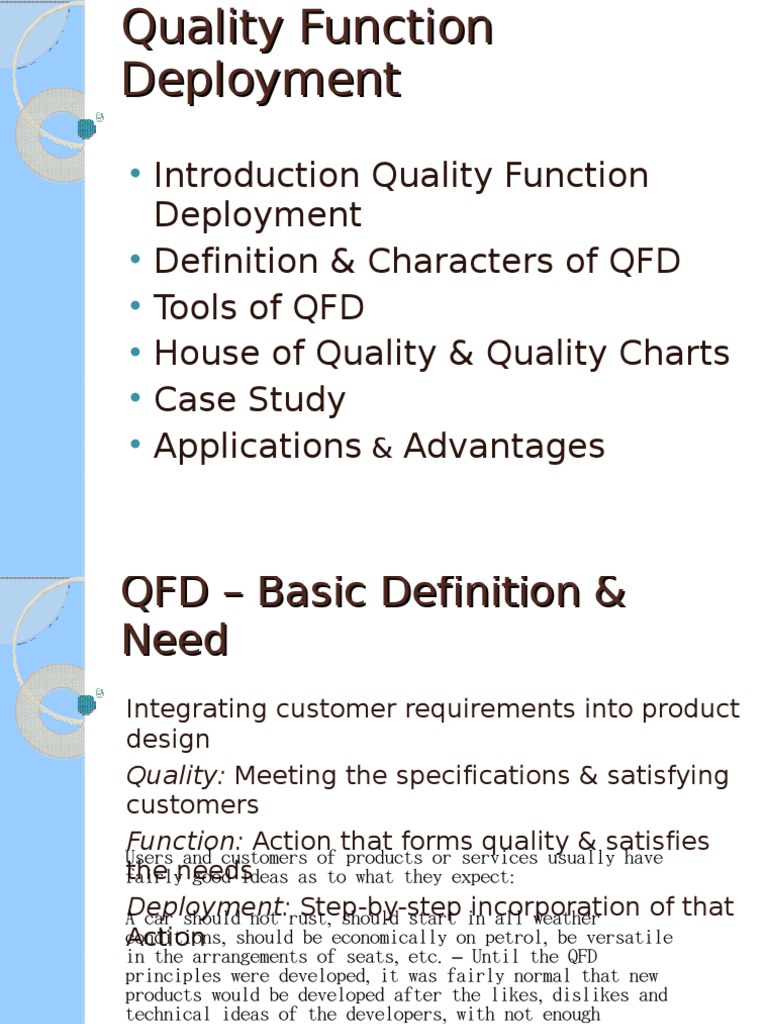 Quality Function Deployment | PDF | Design For Six Sigma | Design