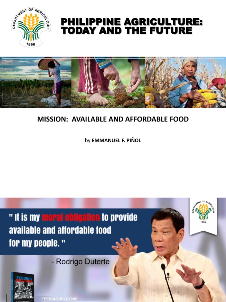 Philippine Agriculture: Today and The Future: Mission: Available and ...