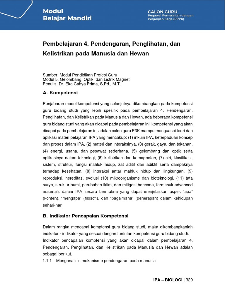 MODUL PPPK IPA BIOLOGI PB 4 (Datadikdasmen - Om) | PDF