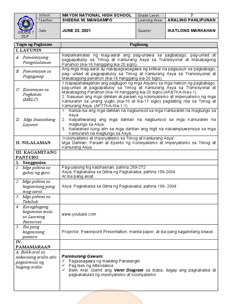 DLP Cot 2 Ap 7 | PDF