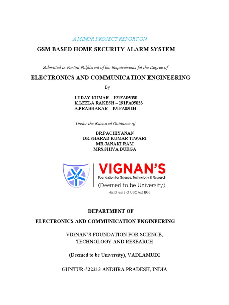 GSM Based Home Security Alarm System | PDF | Arduino | Manufactured Goods