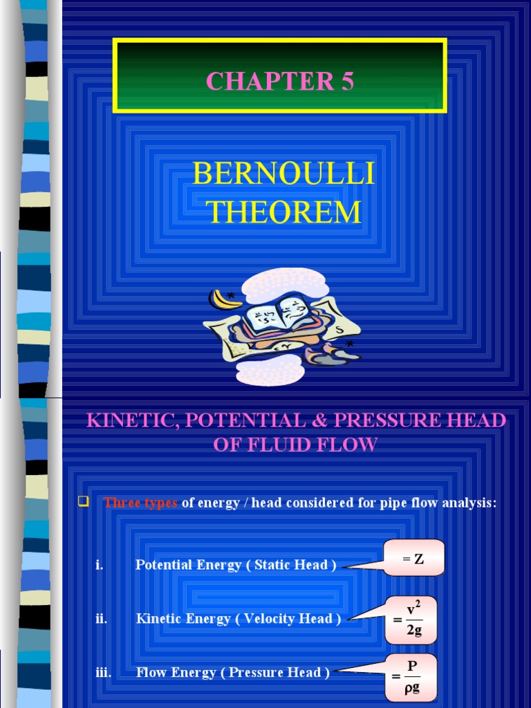 Chapter 5 - Bernoulli Theorem | PDF | Fluid Dynamics | Transparent ...
