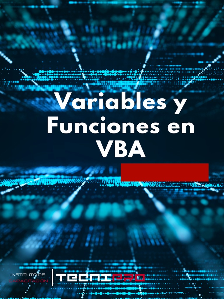 Variables Y Funciones En Vba Pdf Variable Informática Cadena Informática 
