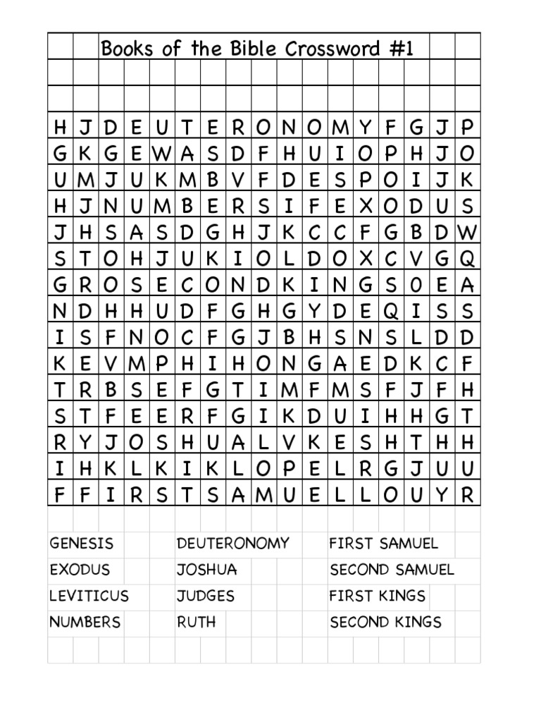 Bible Crossword Puzzle #1 | PDF