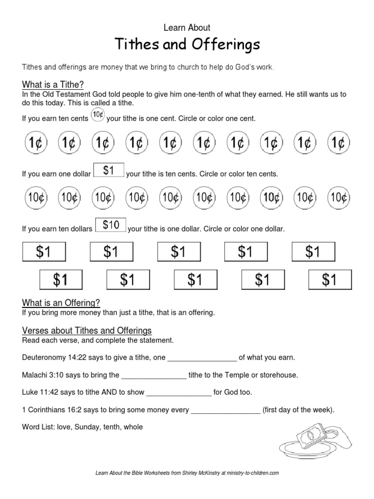 Tithes and Offerings: Learn About | PDF | Tithe | Bible
