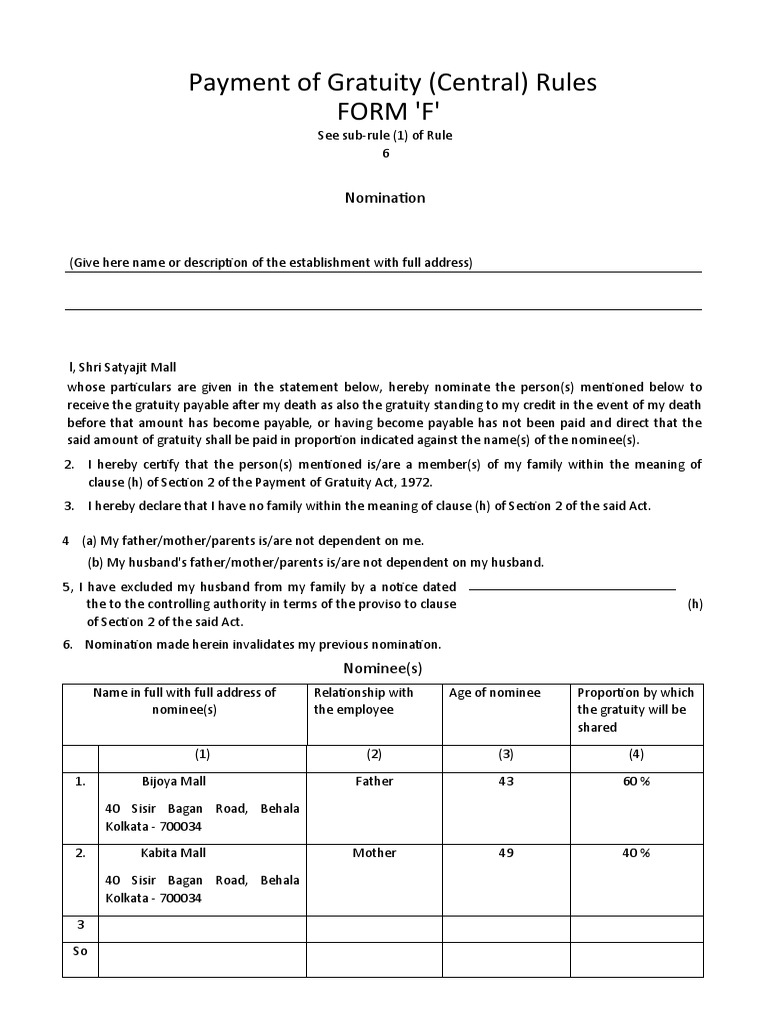 5f914992451f9 - 1603357074 - Gratuity - Form F | PDF | Government | Justice