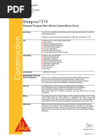 Masterflow 980 Tds | PDF | Strength Of Materials | Concrete