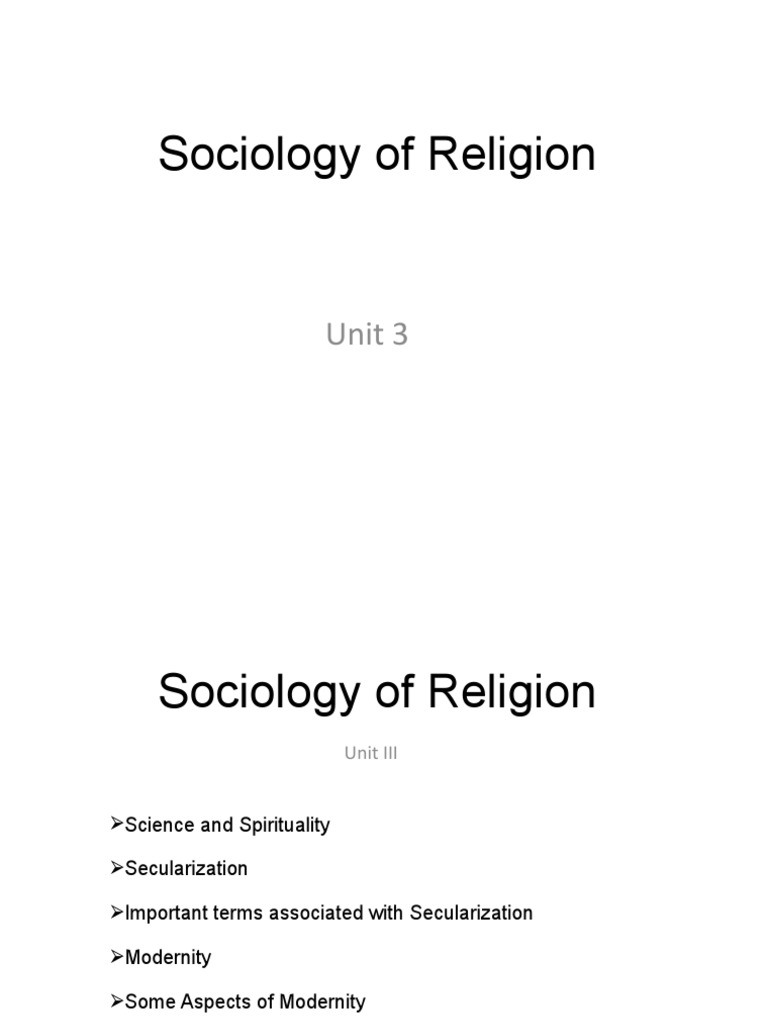 Sociology of Religion - 3.1 | PDF | Spirituality | Sri Aurobindo