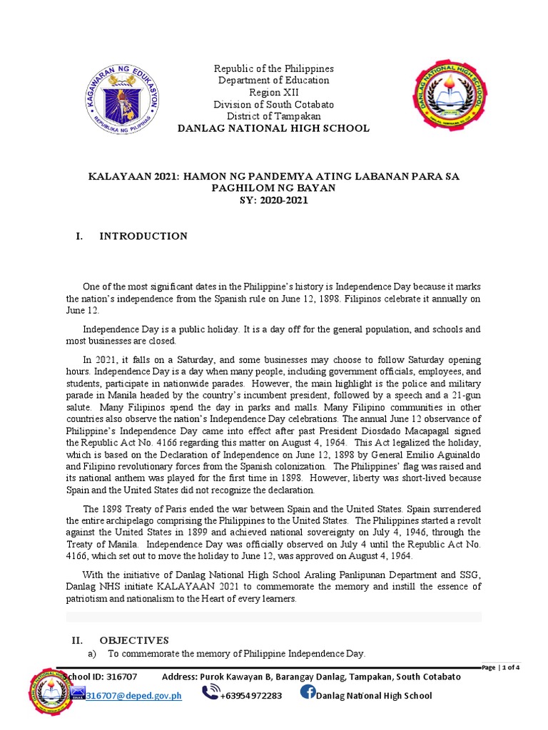 KALAYAAN 2021 Accomplisment Report | PDF | Philippines | Unrest