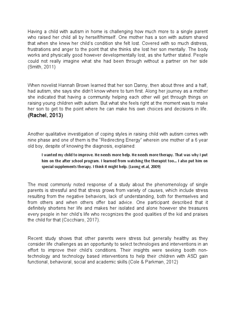 Life Lesson and Insight RRL | PDF | Autism Spectrum | Psychiatry