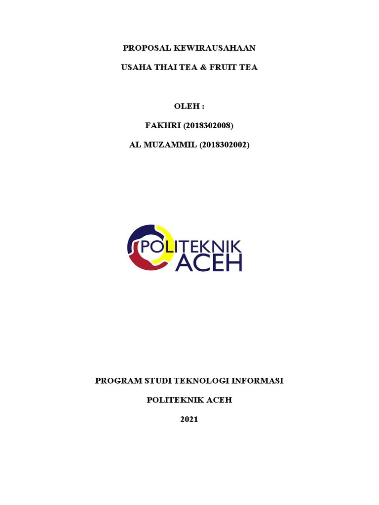 PROPOSAL THAITEA Revisi | PDF