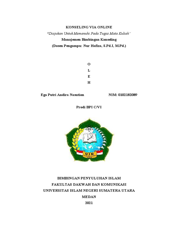 Laporan Konseling Online Ega | PDF