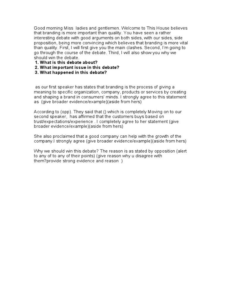 Debate Sample | PDF