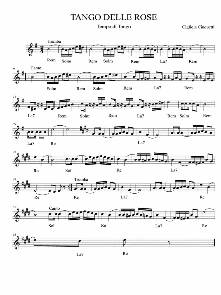 31 Tango Delle Rose 1 | PDF