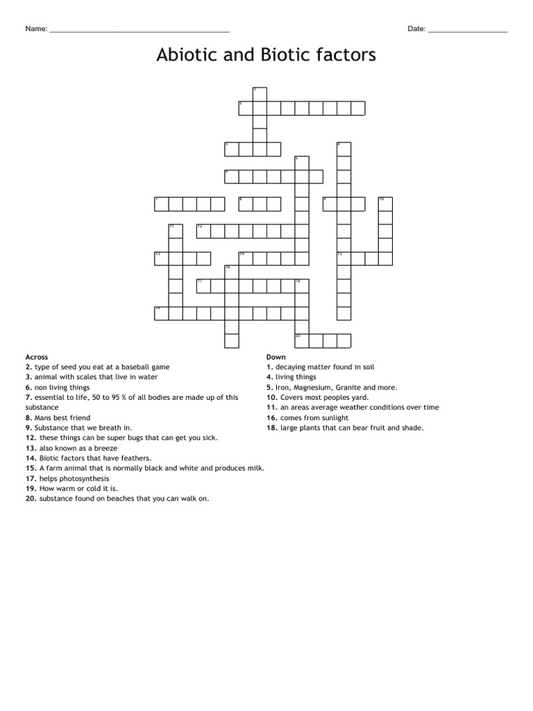 Abiotic and Biotic Factors | PDF