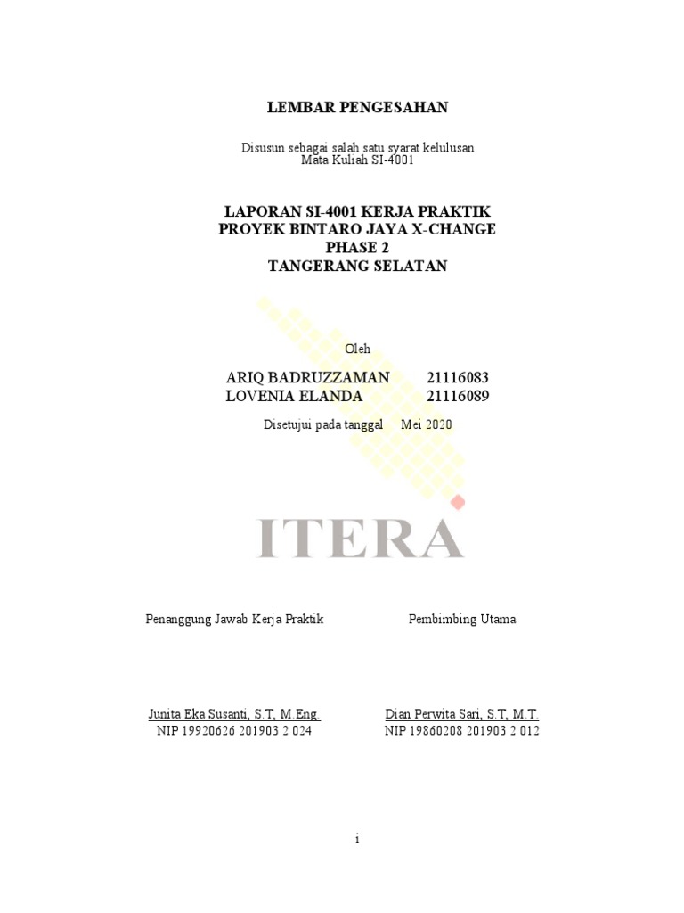 Lembar Pengesahan | PDF