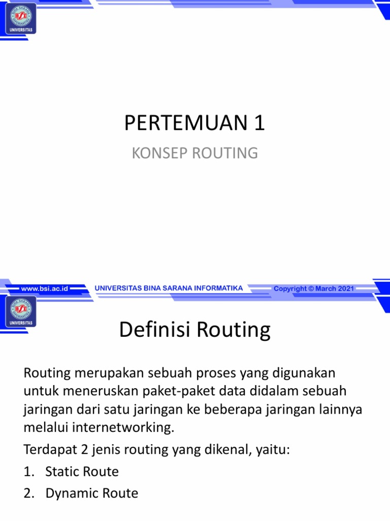 Pertemuan 1: Konsep Routing | PDF