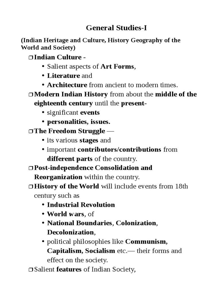 UPSC CSE Syllabus | PDF | Chemical Reactions | Chemical Equilibrium