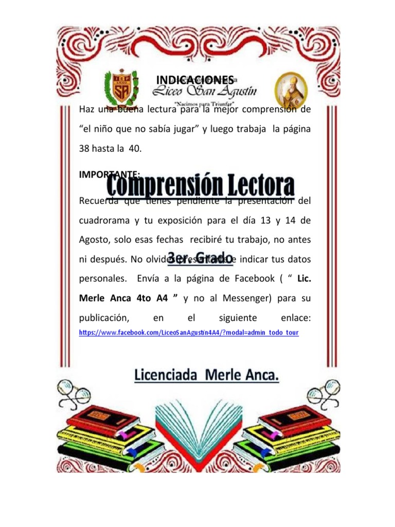 Tareas y Fechas Clave para "El Niño que No Sabía Jugar" | PDF | Arte ...